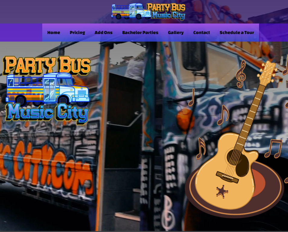 Check Out Our Design of Music City Party Bus - Monti Media Group